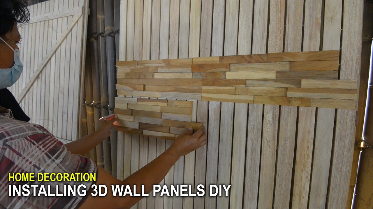 How to Install DIY 3D Wood Wall Panels - Easy! - YouTube