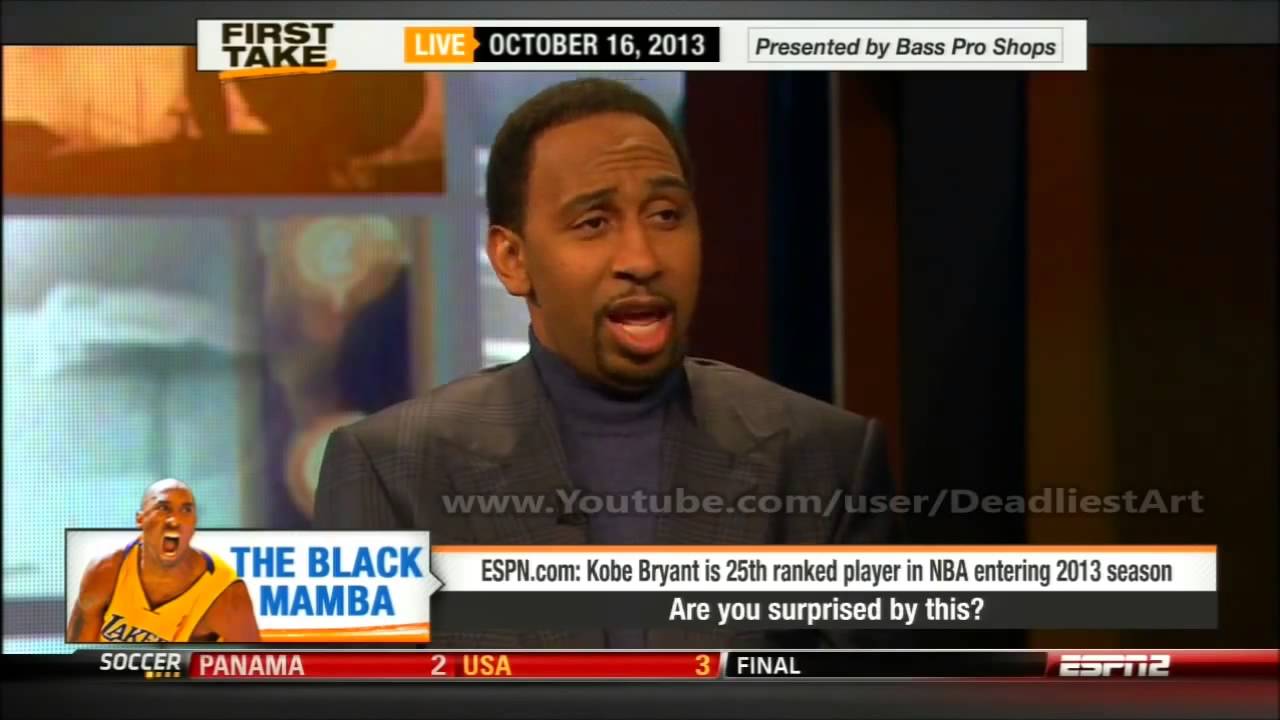 ESPN First Take | Kobe Bryant is 25th ranked player in the NBA - ESPN ...