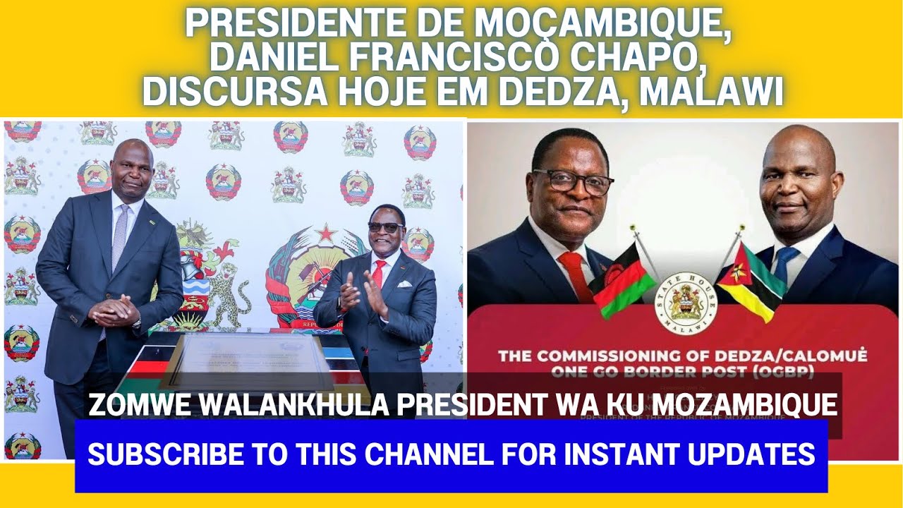 PRESIDENTE DE MOÇAMBIQUE, DANIEL FRANCISCO CHAPO, DISCURSA HOJE EM ...