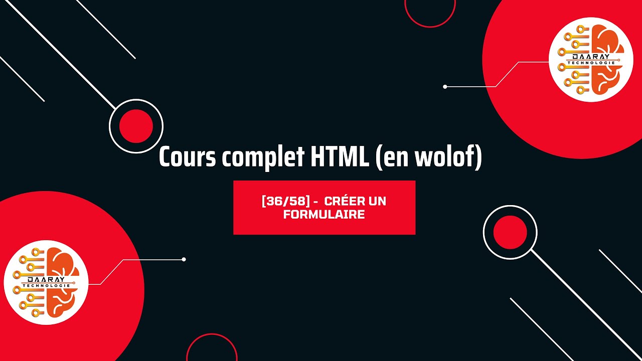 Cours complet HTML - Vidéo 36 : Créer un formulaire - YouTube