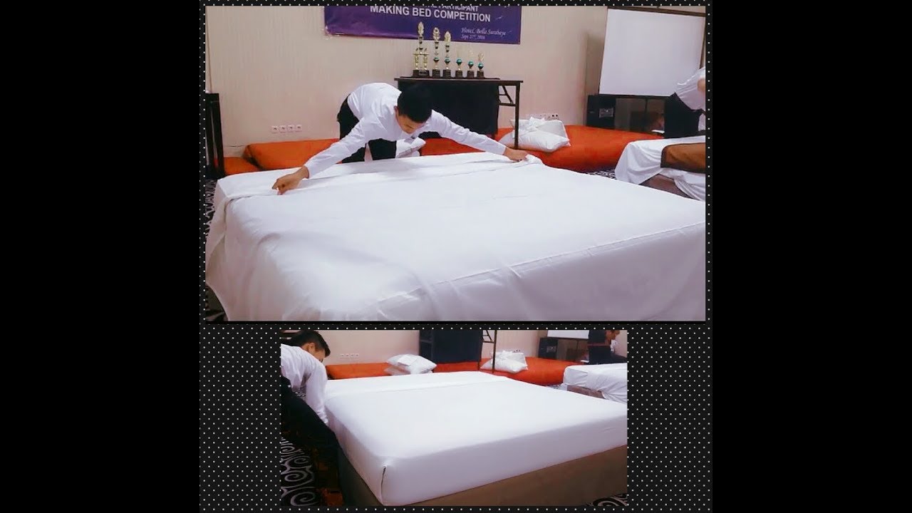 Making Bed Competition 2016 (Terbaik ) IHKA JATIM Hotel Bella Surabaya SMKN 01 BATU - YouTube