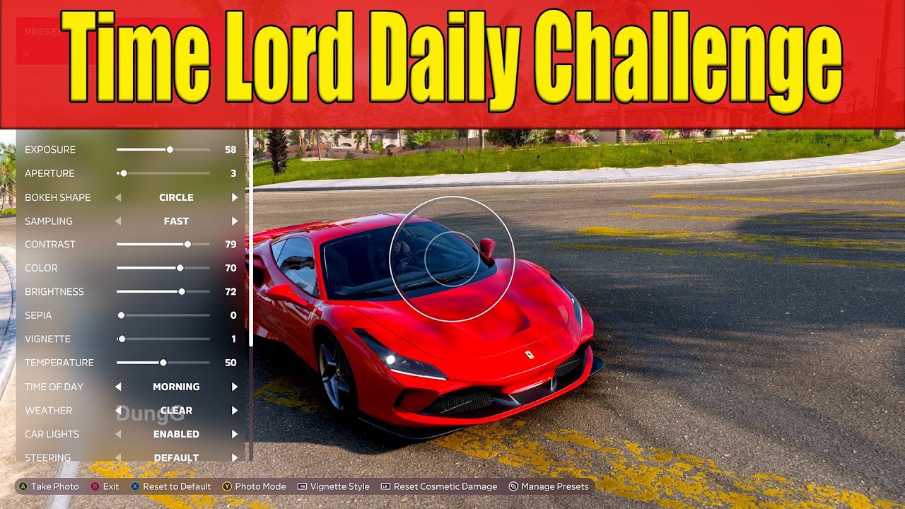 Forza Horizon 5 Time Lord Daily Challenge Take a photo of your car at ...