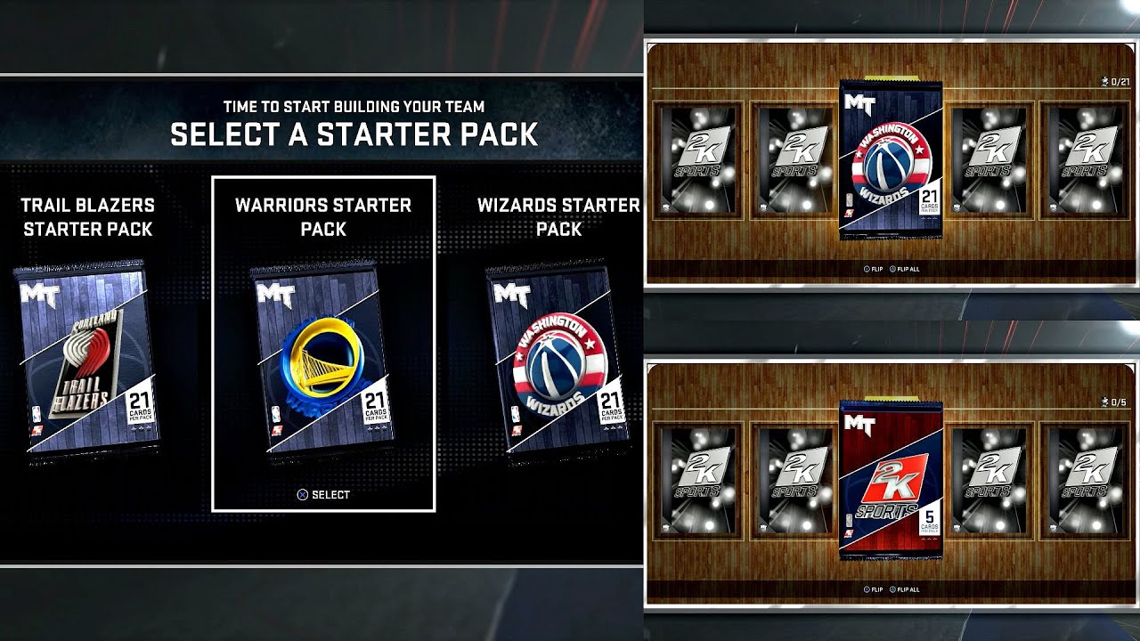 NBA 2K16 PS4 MyTEAM - STARTER PACK OPENING + BONUS PACK!! - YouTube