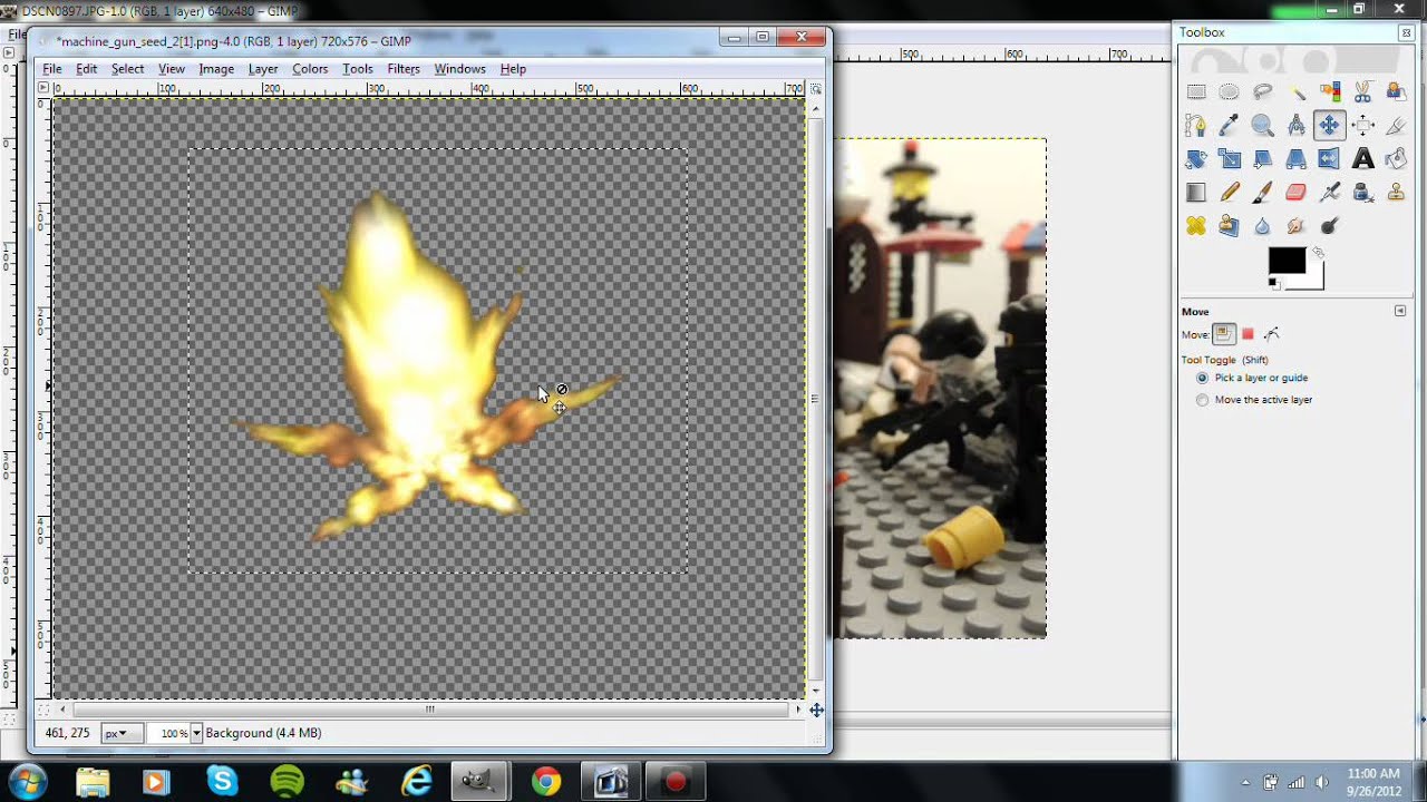 Adding muzzle flash tutorial using GIMP - YouTube