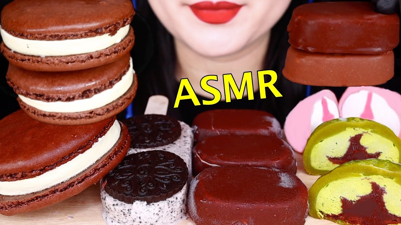 SUB)초콜릿 아이스크림 마카롱아이스크림 티코 쿠캣 딸기쏙우유 초코쏙녹차 / CHOCOLATE ICE CREAM, TICO ...