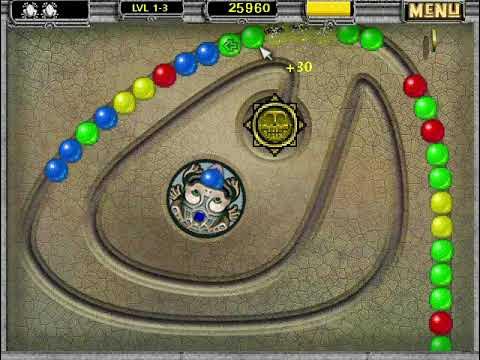 Zuma Deluxe (Java Mod) - Level 1-3 Riverbed Mosaic - YouTube