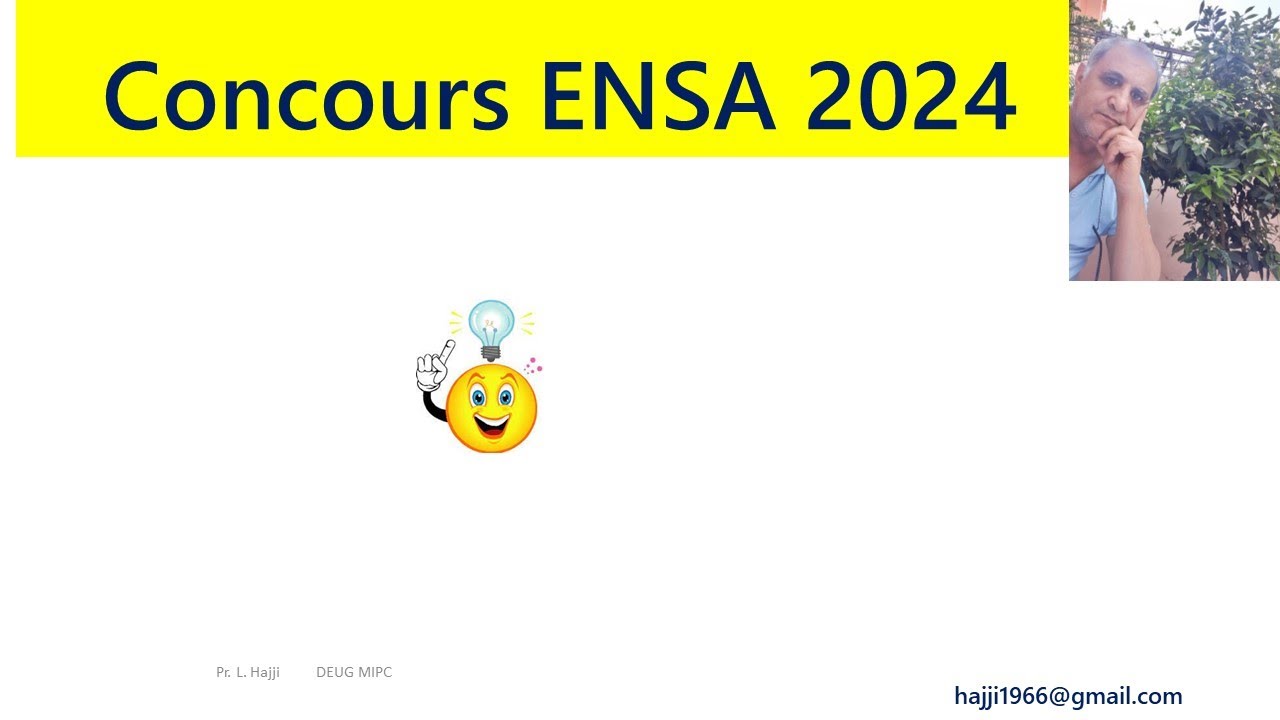 Corrige concours ENSA 2024 - YouTube
