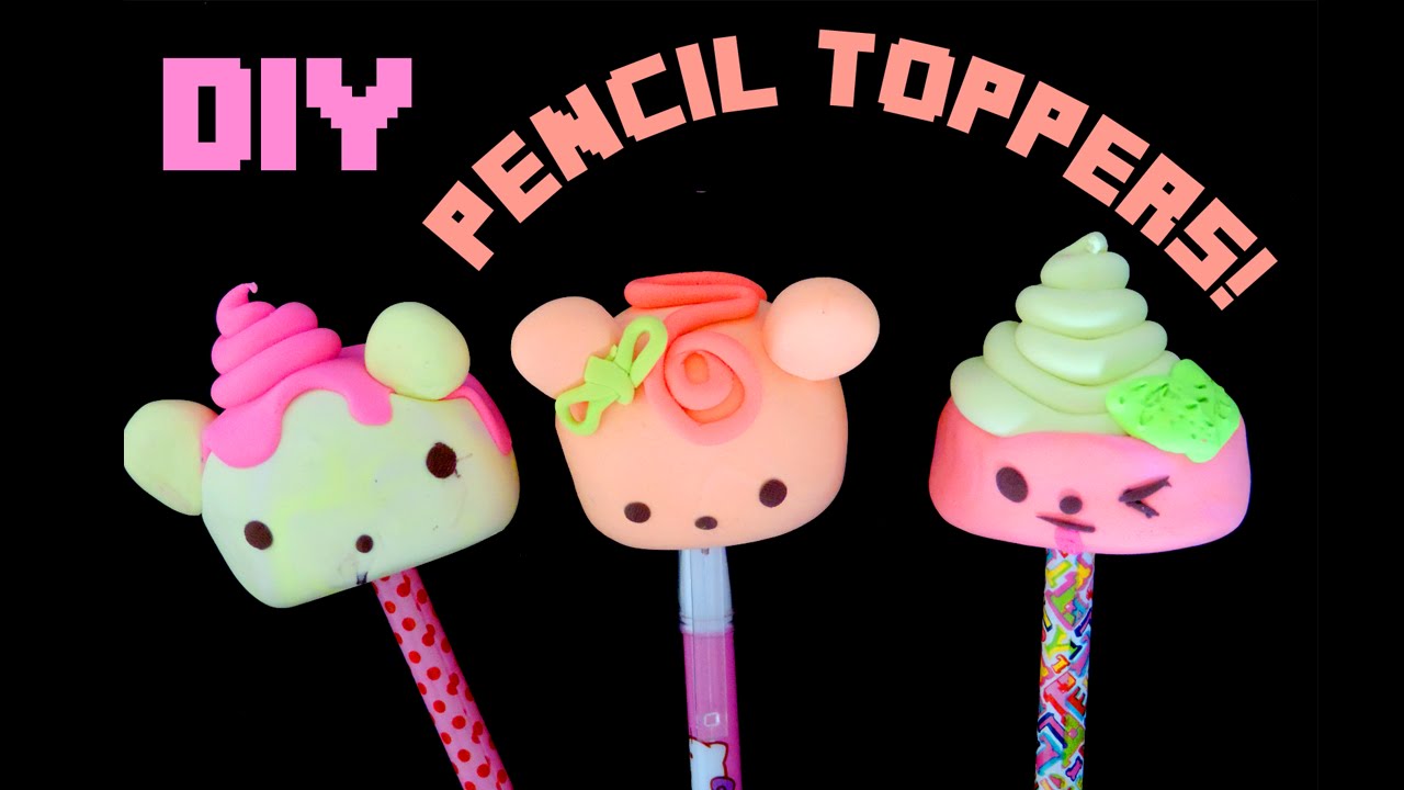 DIY Num Nom Pencil Toppers - YouTube