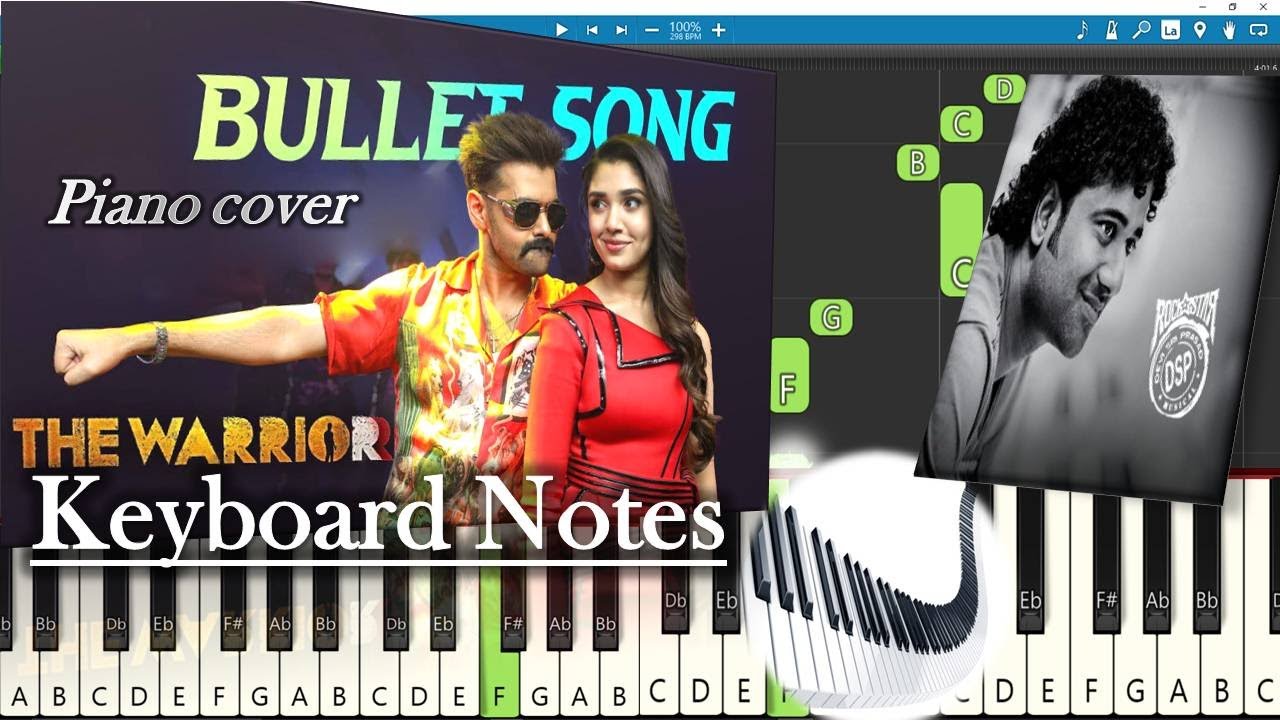 Bullet Song Keyboard Notes (piano cover) | Devi Sri Prasad | Ram ...
