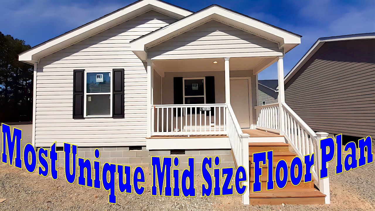 I love this unique floor plan on this mid sized modular home - YouTube