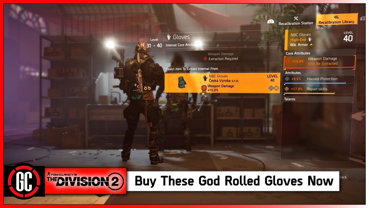 Buy These God Rolled Gloves Now! 15% Weapon Damage | The Division 2 ...