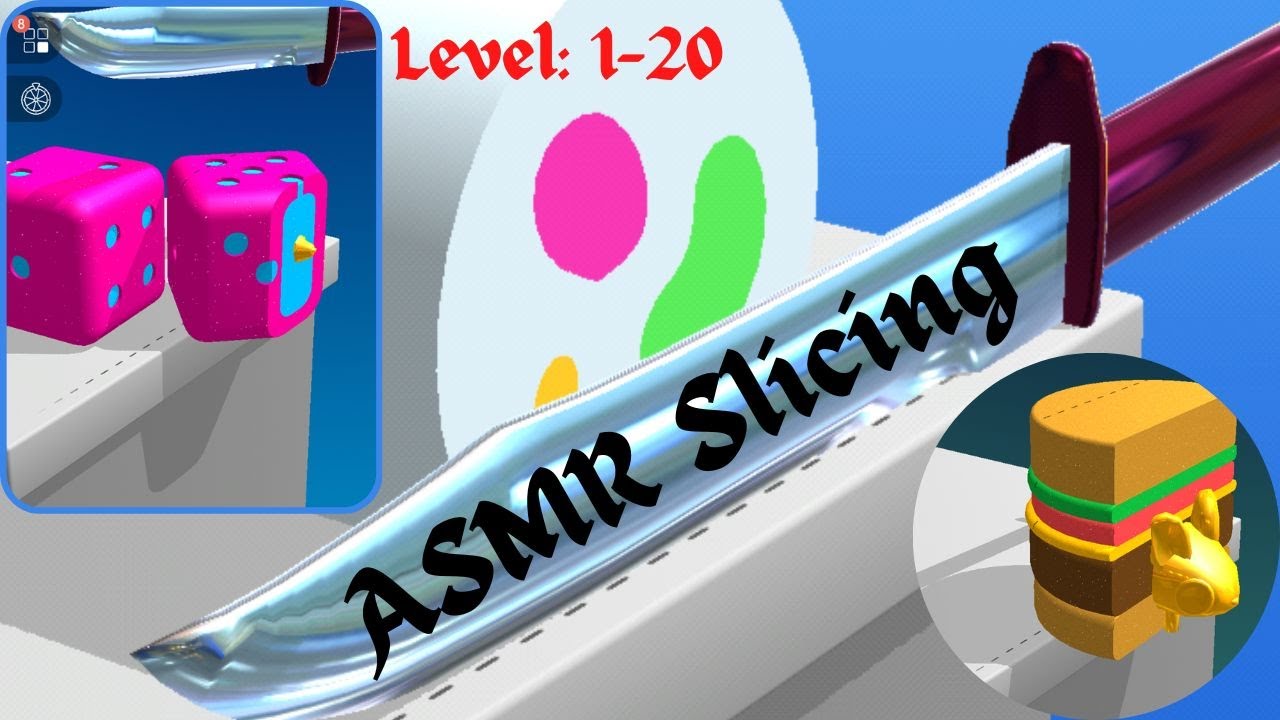 ASMR | Most Relaxing & Satisfying ASMR Slicing Game Video | Anti-stress ...