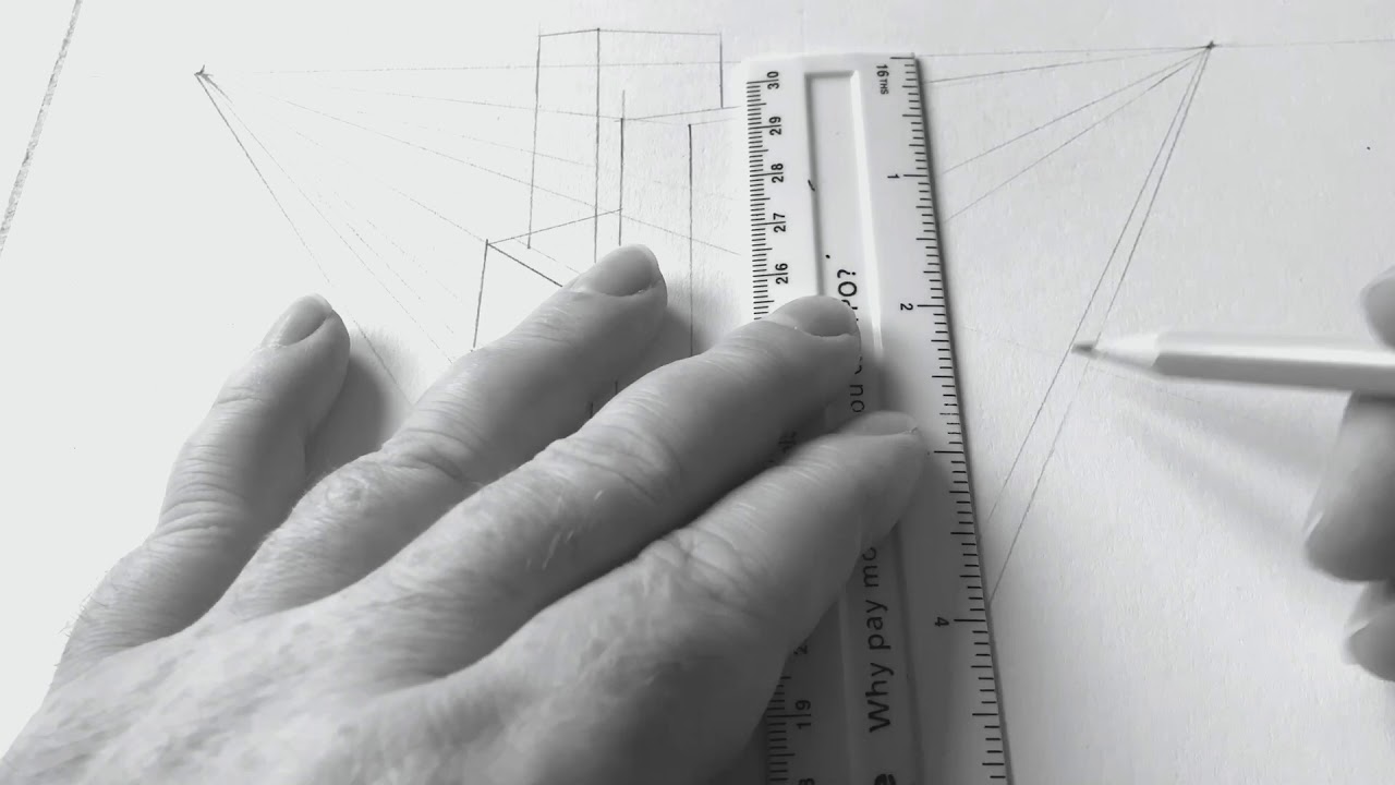 How to Draw a City Street using Two Point Perspective - YouTube