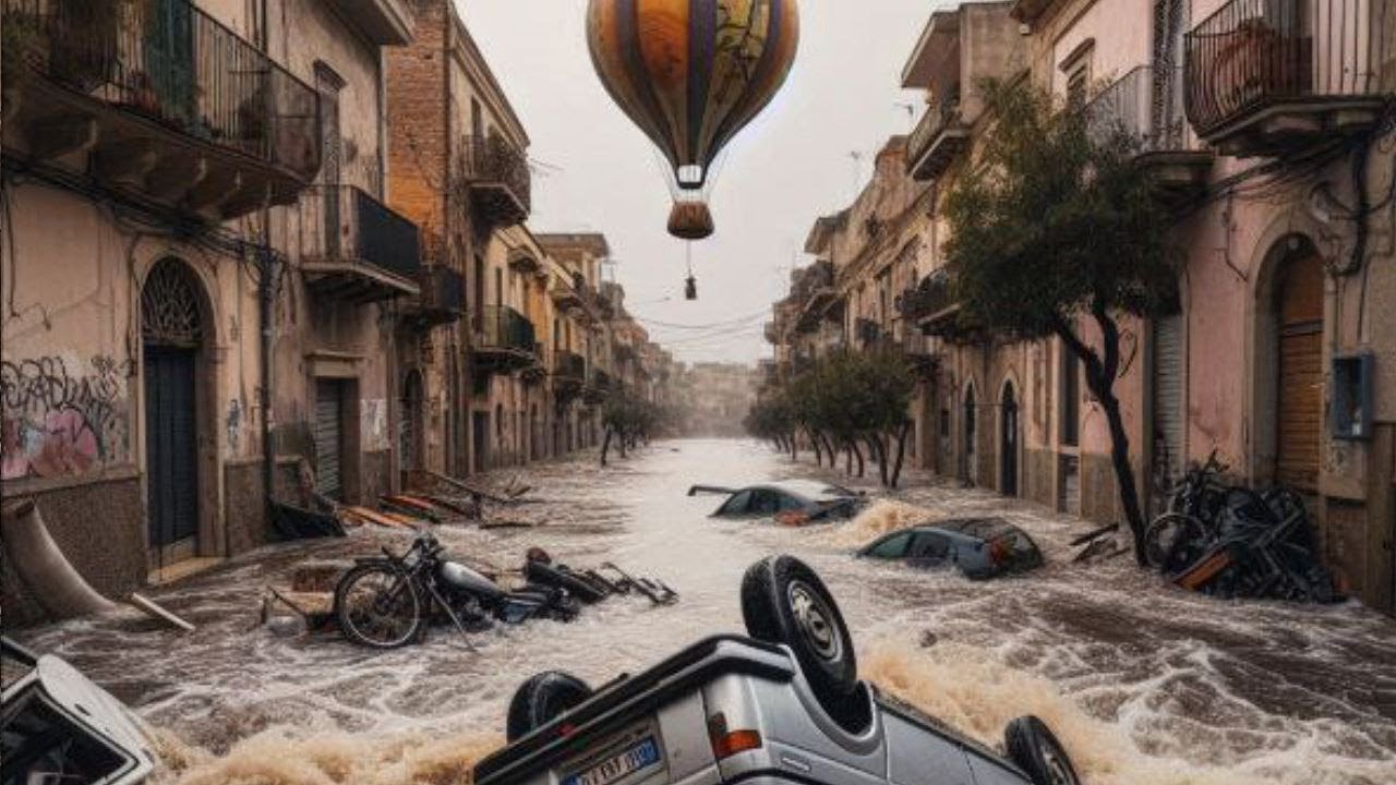 No mercy for Italy! Incredible flood in Catania - YouTube