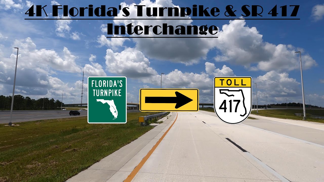 4K Florida's Turnpike South & SR 417 North Interchange - YouTube