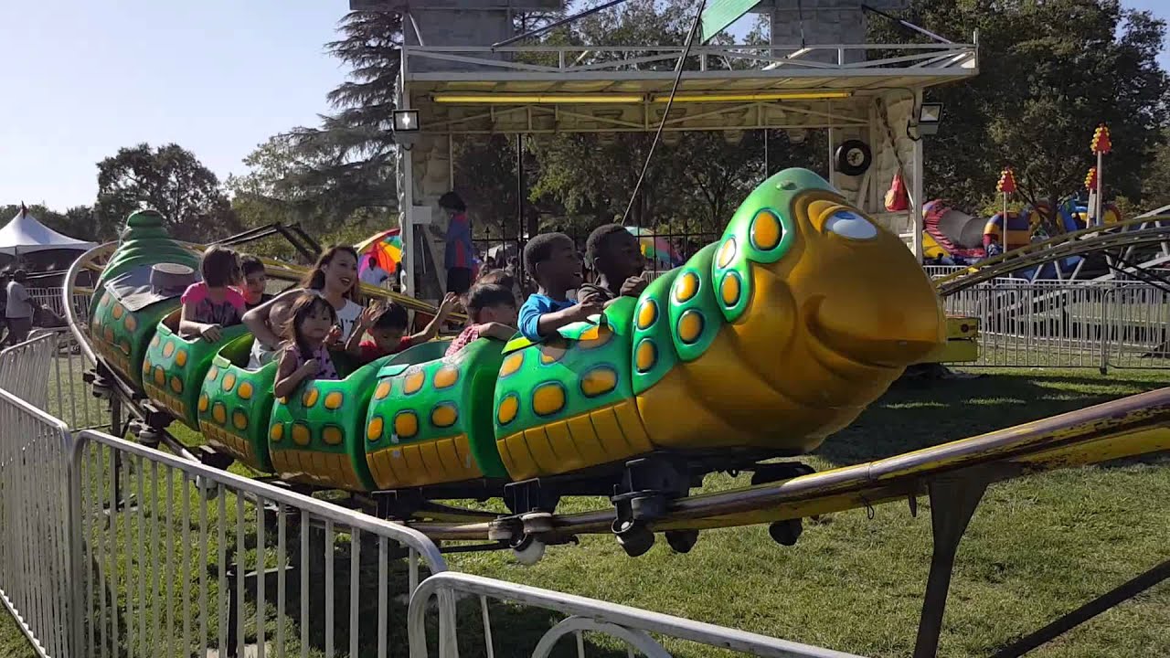 The caterpillar ride at Elk Grove Giant Pumpkin Fe - YouTube