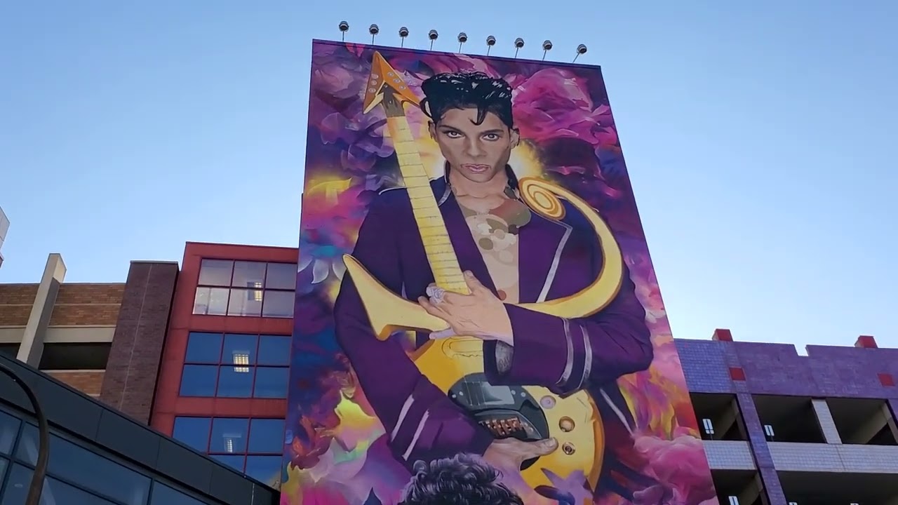 Prince mural unveiled in Minneapolis, MN June 2nd, 2022 - YouTube