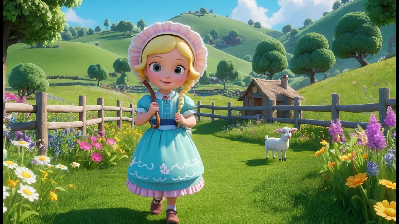 Little Bo Peep Rhyme Song | Popular Nursery Rhyme | Educational Kids ...