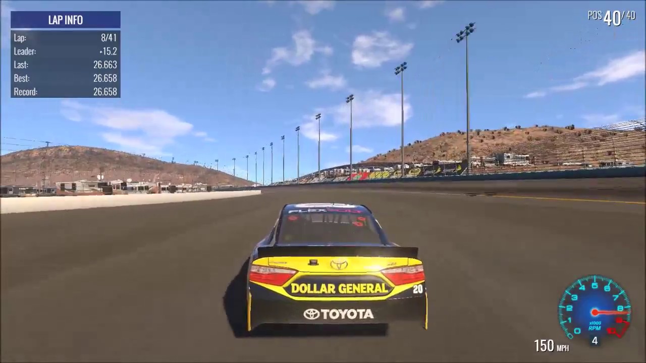 Nascar Heat Evolution - Phoenix setup 26.6s!!! - HD Vroman - YouTube