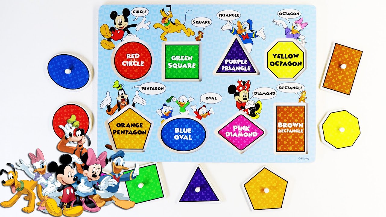 Best Learn Shapes and Colors with Mickey Mouse and Friends | Preschool ...