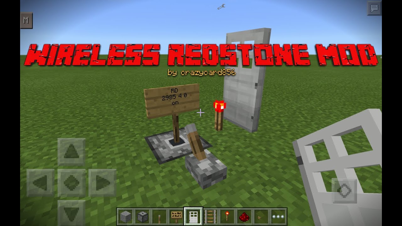 Wireless redstone mod by crazycard856 - YouTube