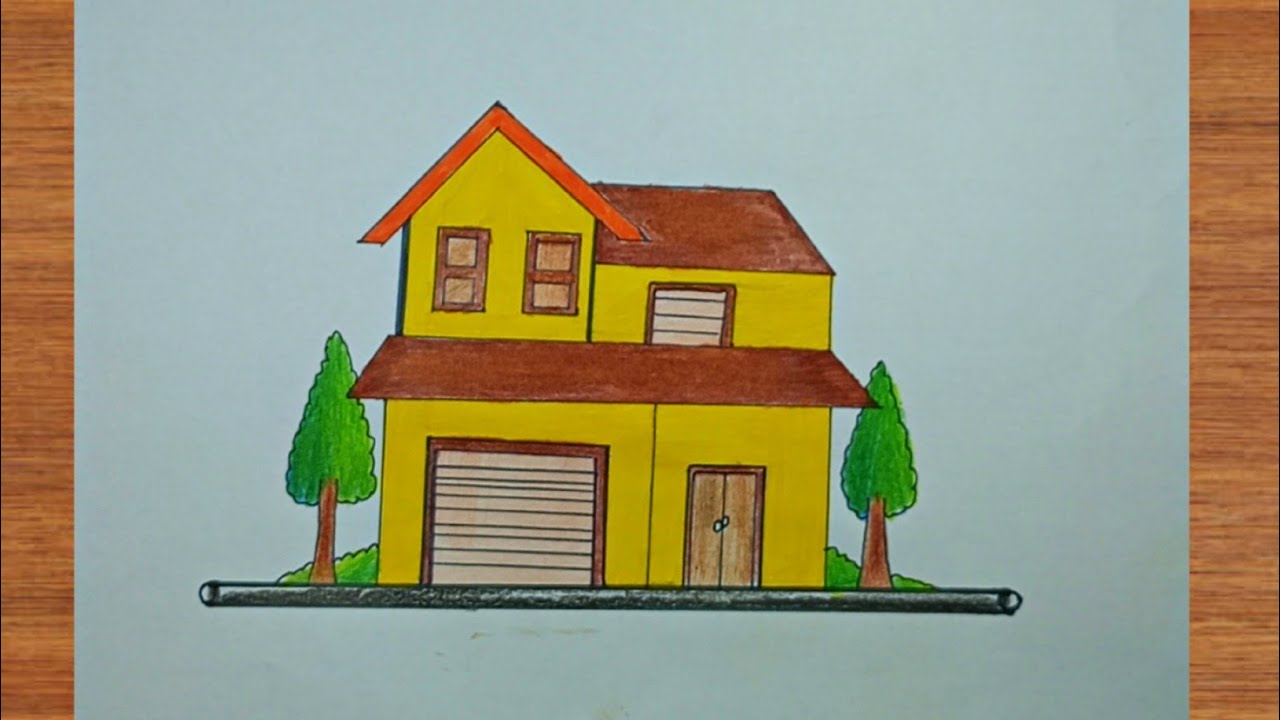 House 🏡 drawing easy || House drawing easy step by step #drawing #art ...