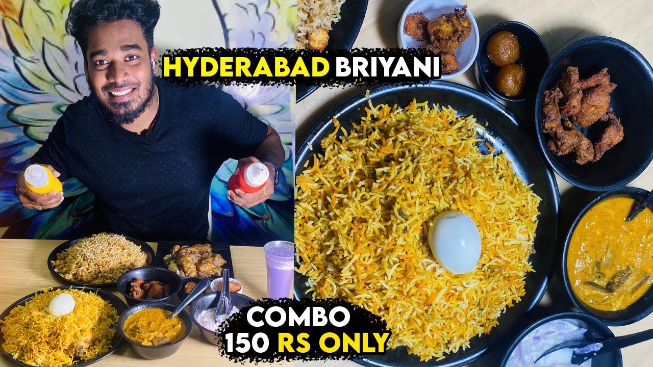 150 Rs Biggest Ultimate Biryani Combo⁉️🤯Biryani+Chicken65+Gulab Jamun ...