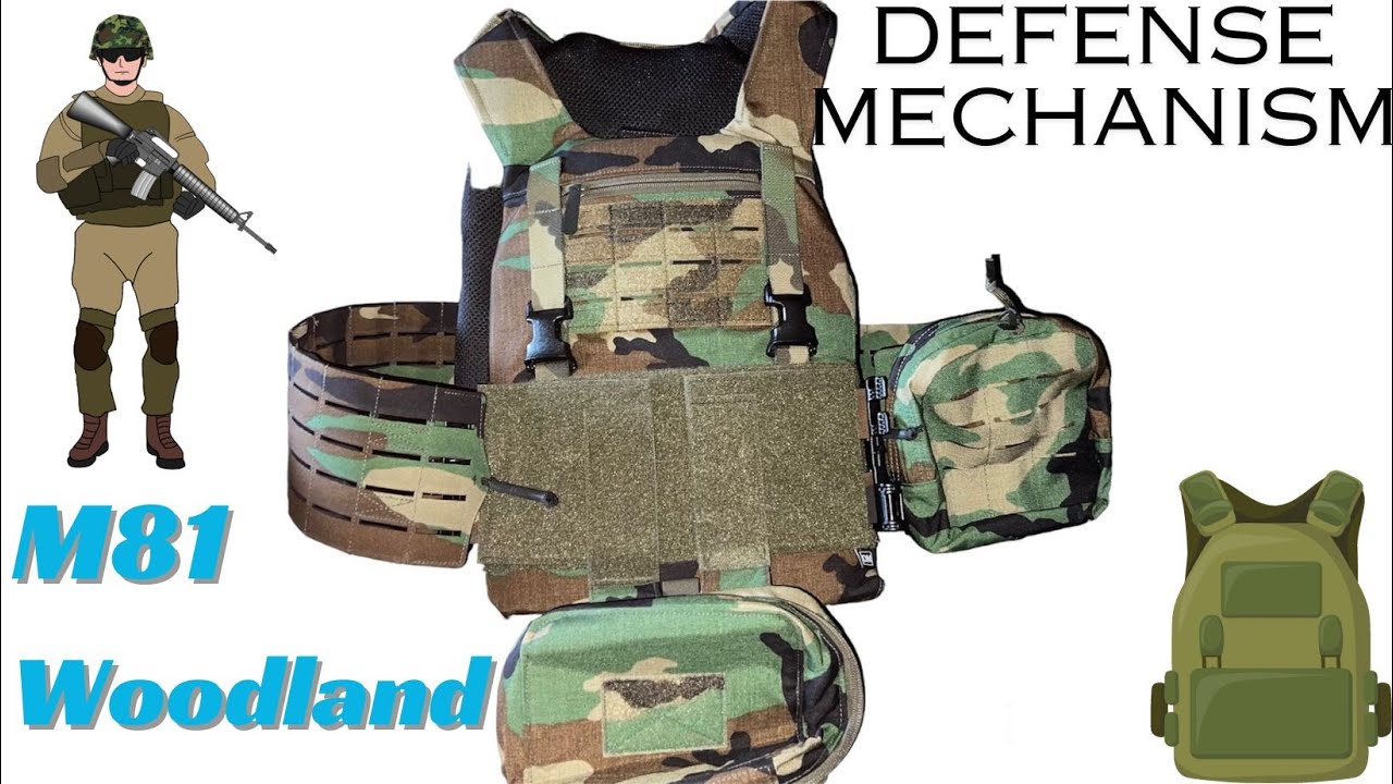 Defense Mechanisms MEPC Plate Carrier in M81 Woodland - YouTube