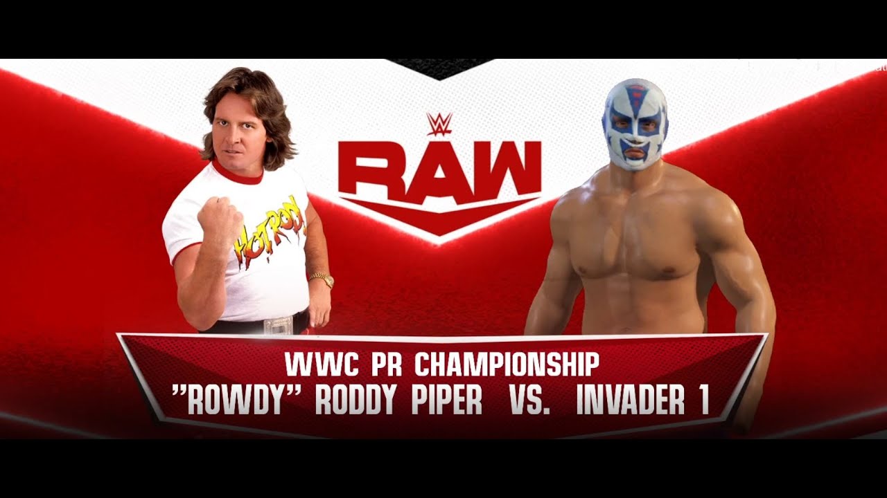 Invader 1 vs Rowdy Roddy Piper for the WWC PR Championship - YouTube