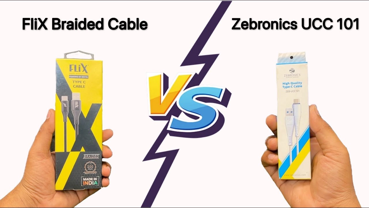 FLiX Type -C vs Zebronics Type-C Charging Cable Comparison | Which is ...