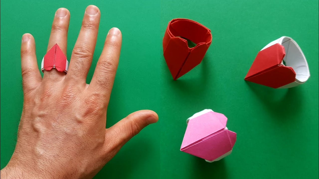 How To Make A Paper Heart Ring Origami Easy YouTube How To Make A Paper Heart Ring Origami Easy YouTube