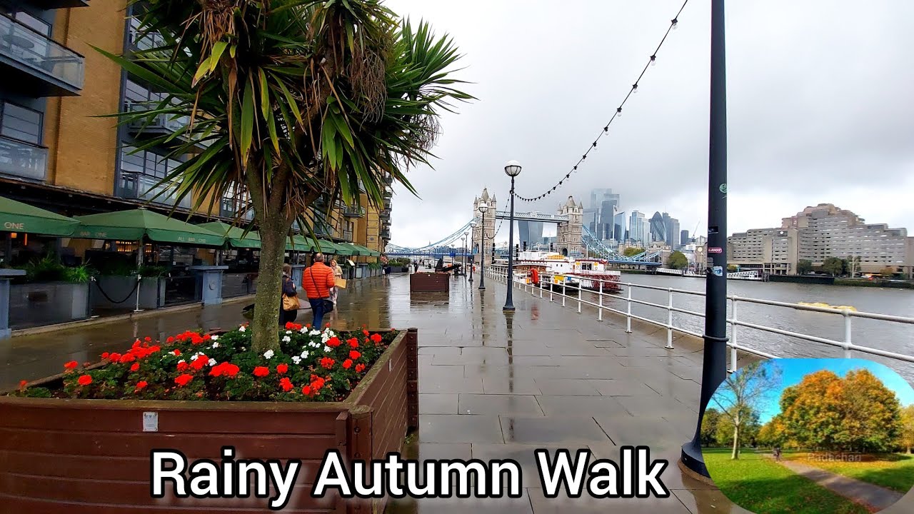 [UK] 🇬🇧 Rainy Autumn 🍂🍁 London Walk || Ambiance Autumn Fall Colors Walk ...