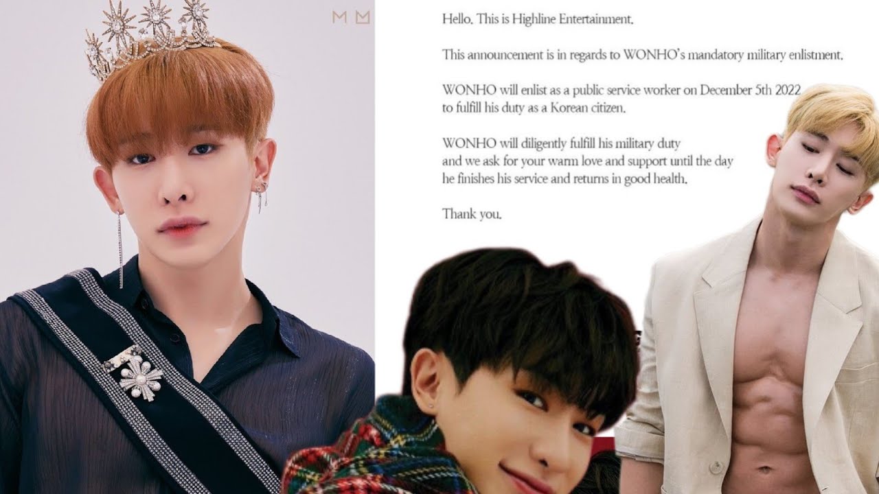 *WONHO* ANUNCIA SERVICIO MILITAR ESTE 5 DE DICIEMBRE & Escribe una ...