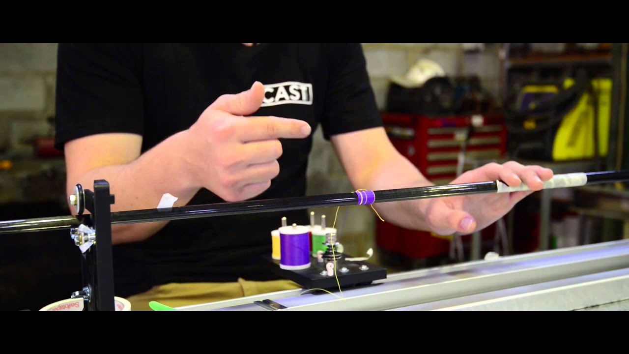 Rod Building Trim Part 3 - Single spaced spiral - YouTube