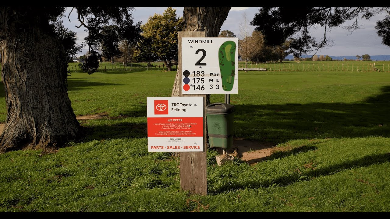 Hole 2 - Feilding Golf Course - YouTube
