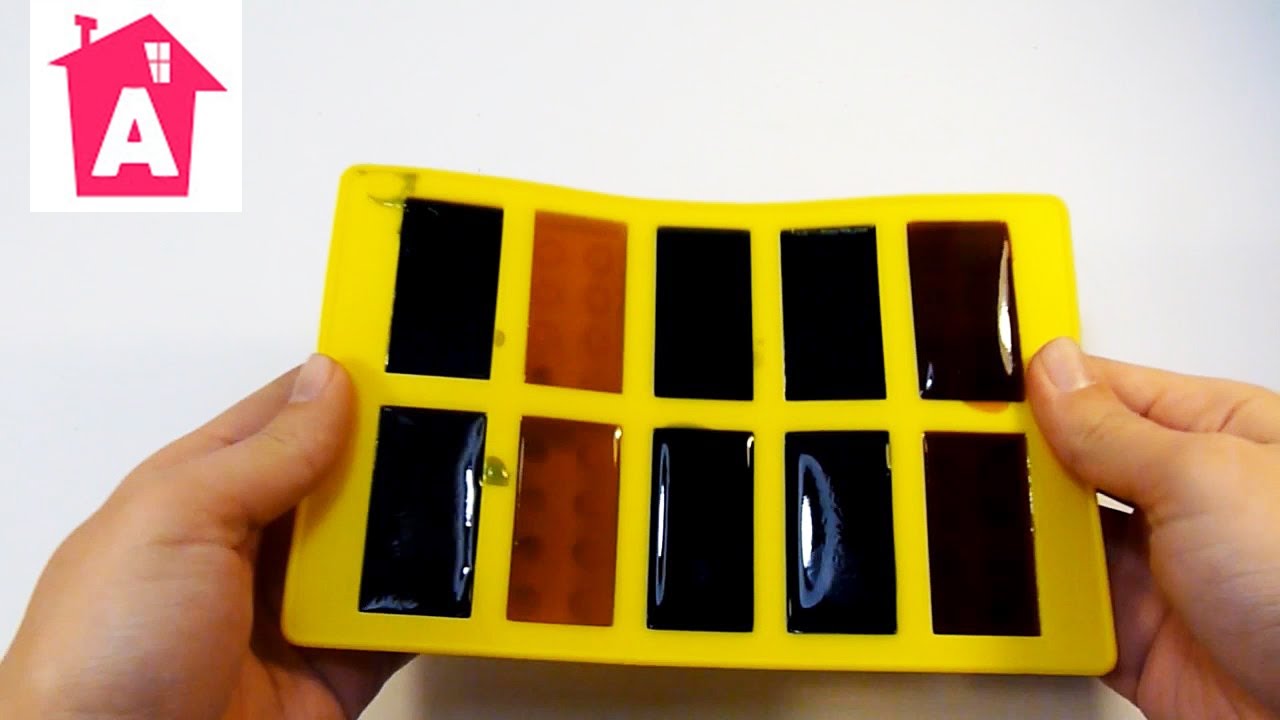 DIY LEGO jelly colors gelatin как сделать лего желе из пищевого ...