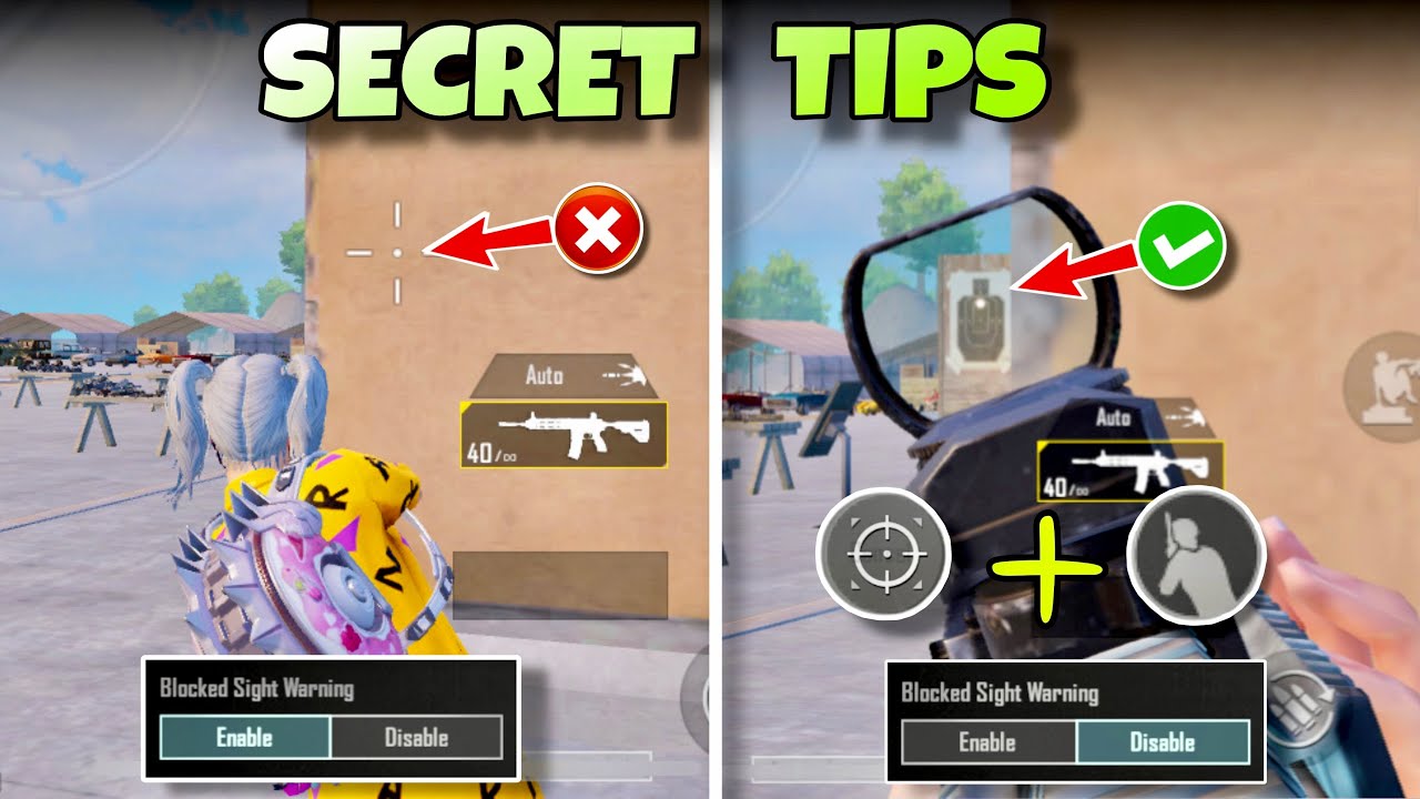 New Tips 🛑 How to use blocked sight warning in BGMI / PUBGm - YouTube