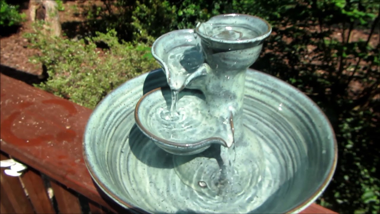 Ceramic Pet Drinking Fountain - Triple Bowl Design - Midnight Blue ...