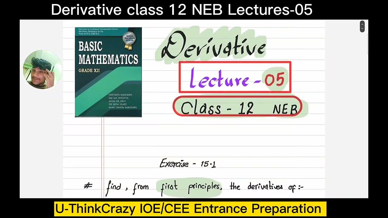 Derivative First Principle 05 NEB Grade12 Mathematics Solved problems U THINKCRAZY - YouTube