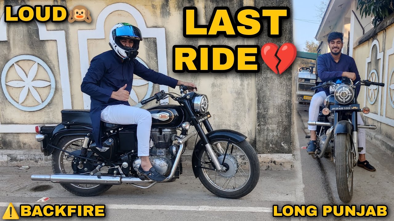 Apni BS4 Bullet 350 ki LAST RIDE | Long Punjab Backfire Pataka! Bullet ...