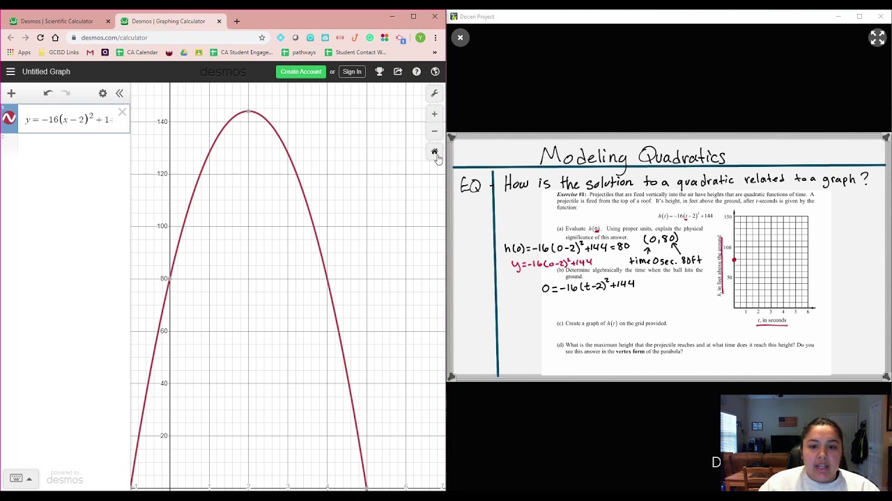 Modeling Quadratics - YouTube