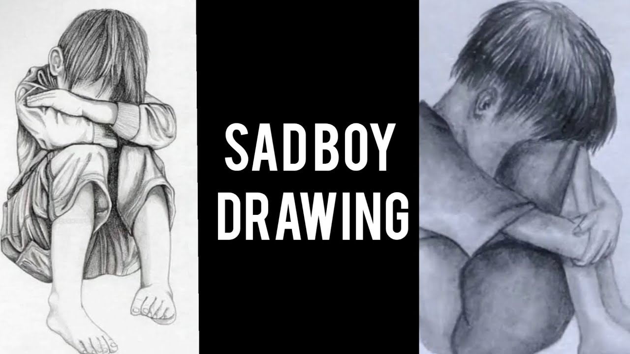 How To Draw Sad Boy Drawing | With Easy Step | Plz Support - YouTube