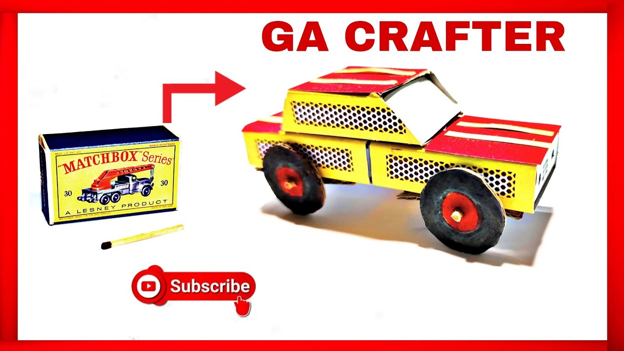 DIY TO MAKE MACHBOX CAR FOR CHILD/ GHAR PER MACHIS BOX SE CAR BANAYE ...