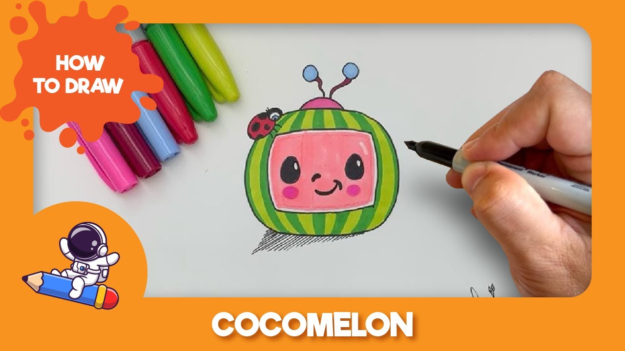 How to Draw Cocomelon Logo Easy - YouTube