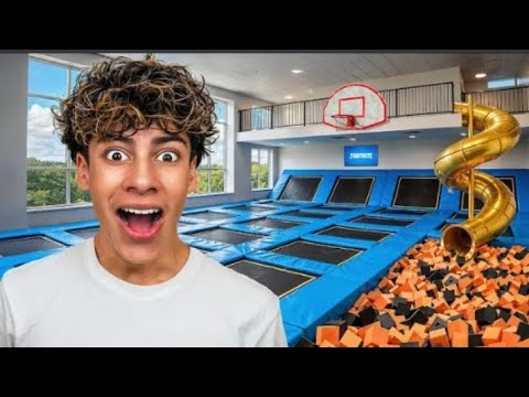 I built a Trampoline PARK INSIDE my house - YouTube