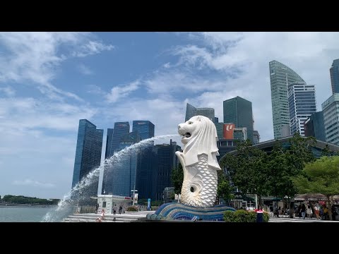 Singapore Walking Tour - Merlion Park - YouTube