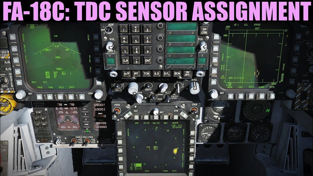 FA-18C Hornet: TDC Sensor Screen Assignment (SOI) Tutorial | DCS WORLD ...