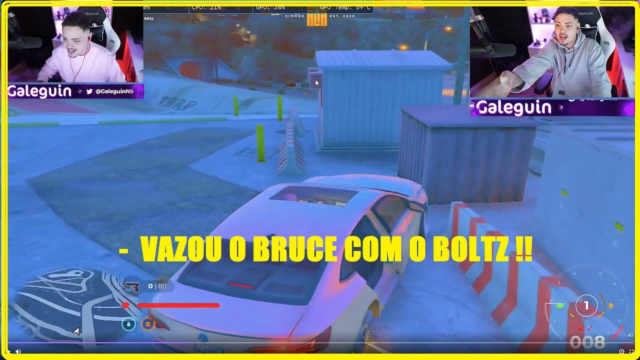 | GALEGUIN MOSTRA O MOMENTO QUE O BRUCE ENTRA NO CARRO DO BOLTZ | GG ...