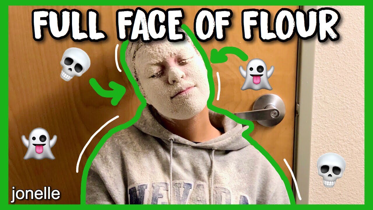 so i put a bunch of flour on my face.... - YouTube