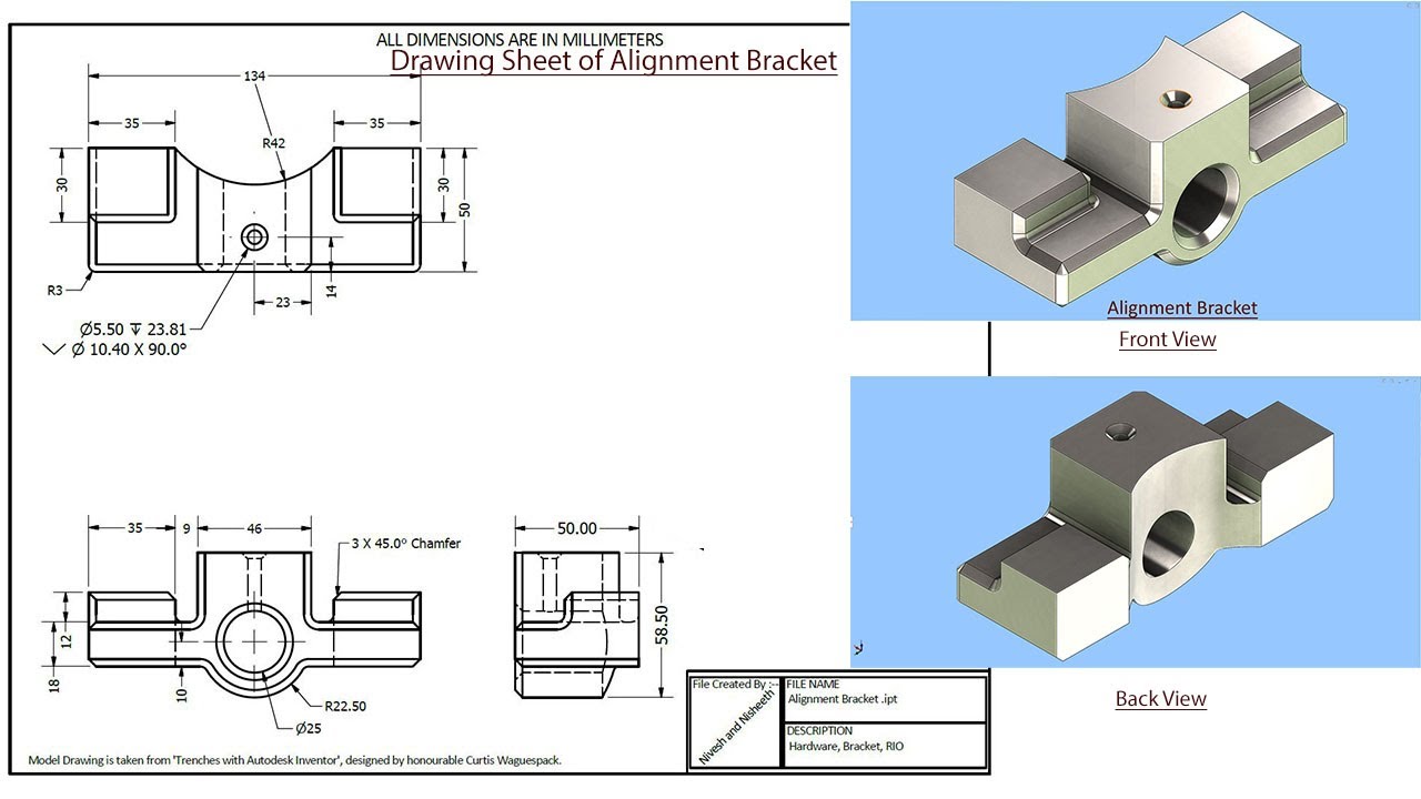 Alignment Bracket || Siemens NX Tutorial - YouTube